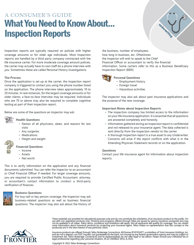 Underwriting Programs – Frontier Brokerage Insurance Services